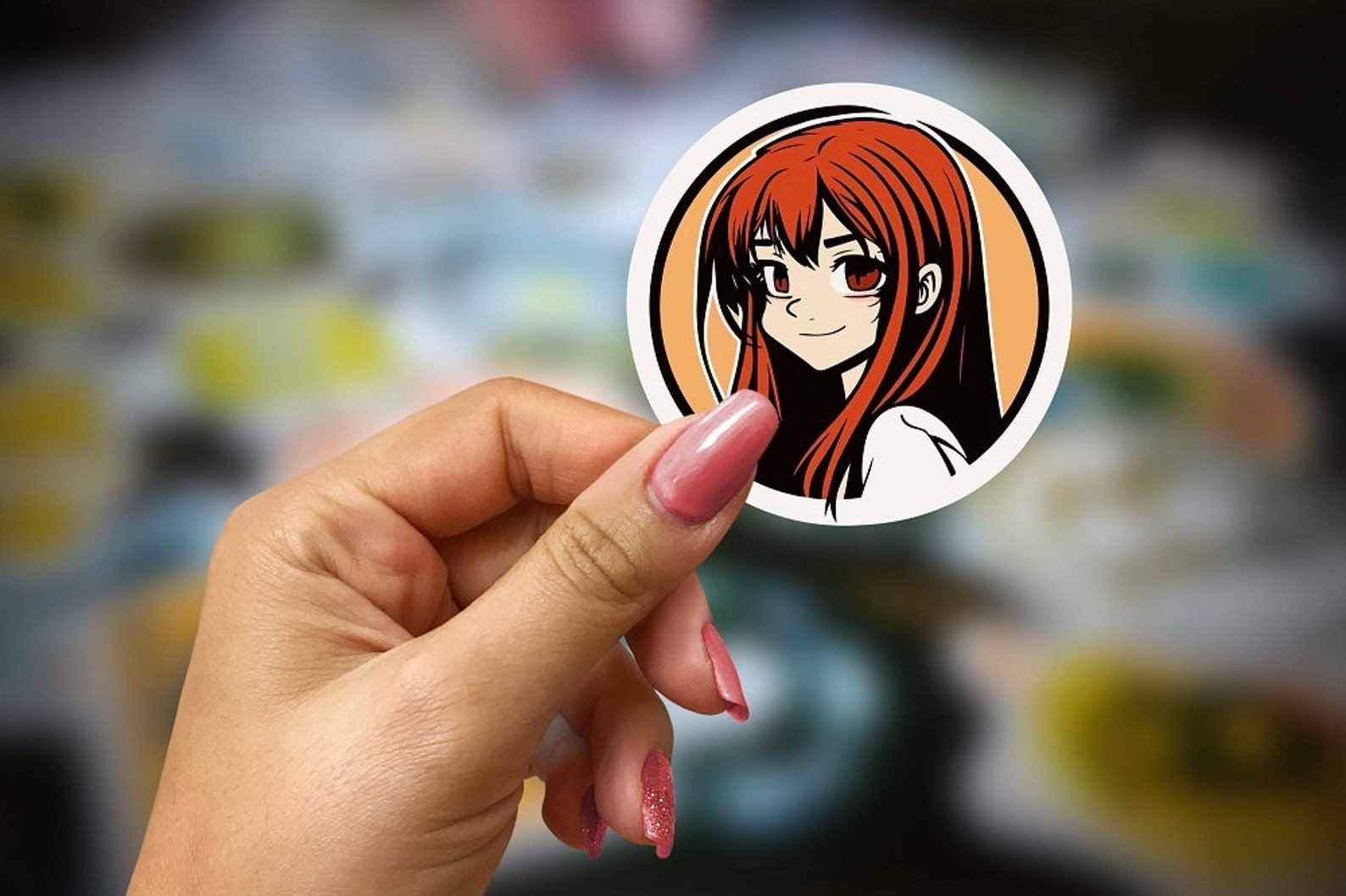 Anime Girl Stickers Svg, Anime SVG Bundle, Anime Character, Chibi Anime ...