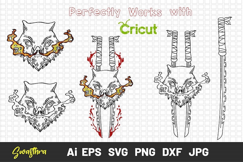 Anime SVG Bundle, Anime Katana Swords, Anime Knife Svg, Anime Sticker ...