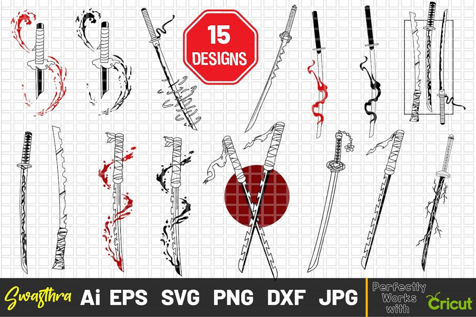 Anime Katana Swords SVG, Anime Knife Svg, Anime SVG Bundle, Anime ...