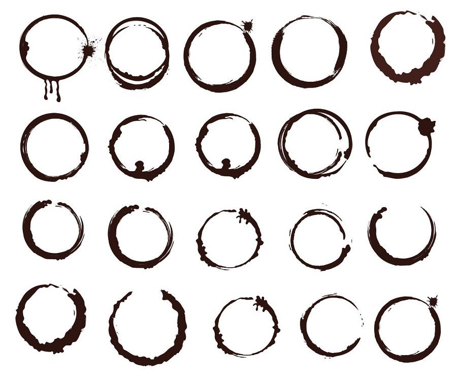 140 Coffee Stains SVG, Coffee Cup Sublimation Svg, Coffee Rings, Coffee ...