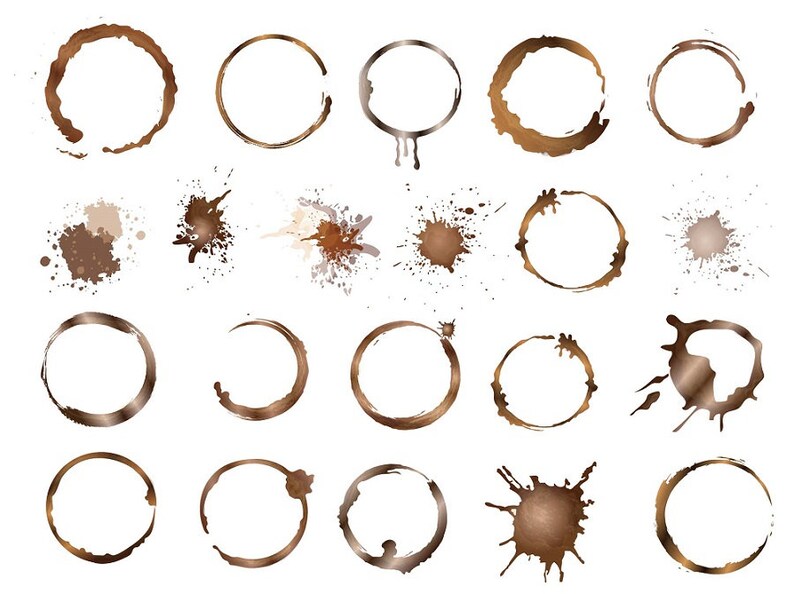 140 Coffee Stains SVG, Coffee Cup Sublimation Svg, Coffee Rings, Coffee ...