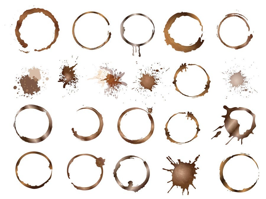 140 Coffee Stains SVG, Coffee Cup Sublimation Svg, Coffee Rings, Coffee ...