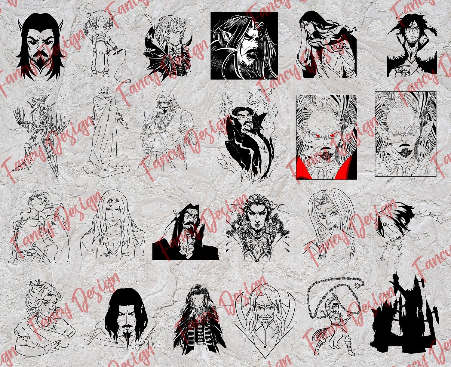 70 Castlevania Anime SVG Bundle, Anime Character SVG, Ninja Svg, Chibi ...