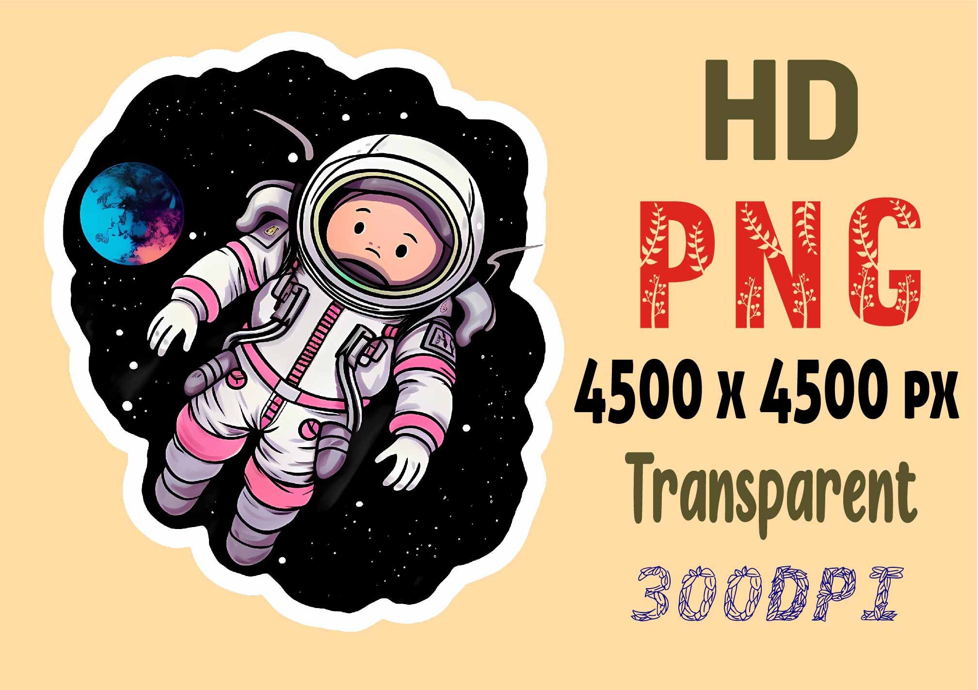 Astronaut & Space Clipart, Astronaut Stickers, Outer Space Clipart Set ...