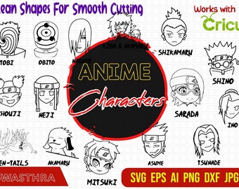 110 Anime SVG Bundle, Anime Character SVG, Chibi Anime, Ninja Svg ...