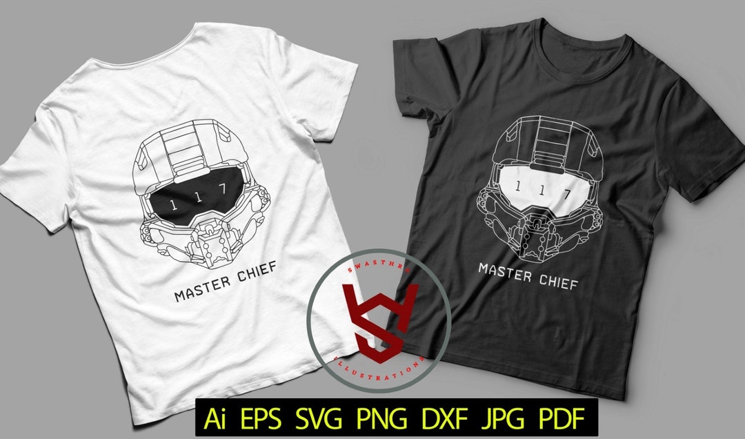 John 117 SVG, Master Chief Svg, Video Game Vector, Spartan Helmet SVG ...
