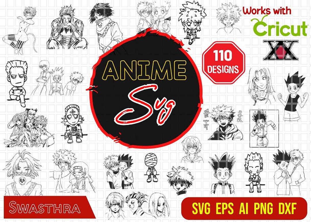 110 Anime SVG Bundle, Anime Character SVG, Chibi Anime, Ninja Svg ...