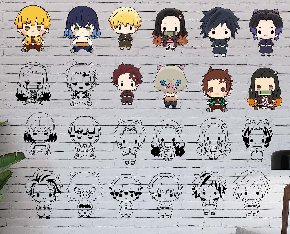 80 Slayer Team Anime SVG Bundle, Demon Team Svg, Anime Character SVG ...