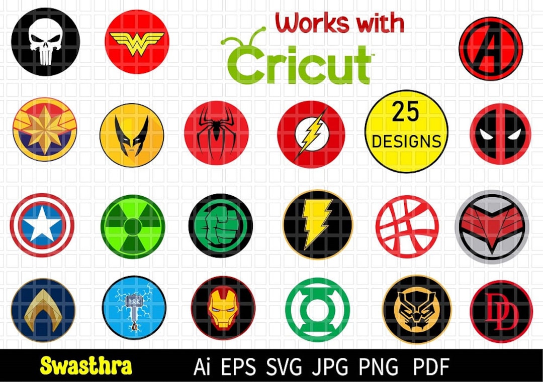 Superhero Logo Icon SVG, Superhero Svg Bundle, Comic Svg Bundle, Spider ...