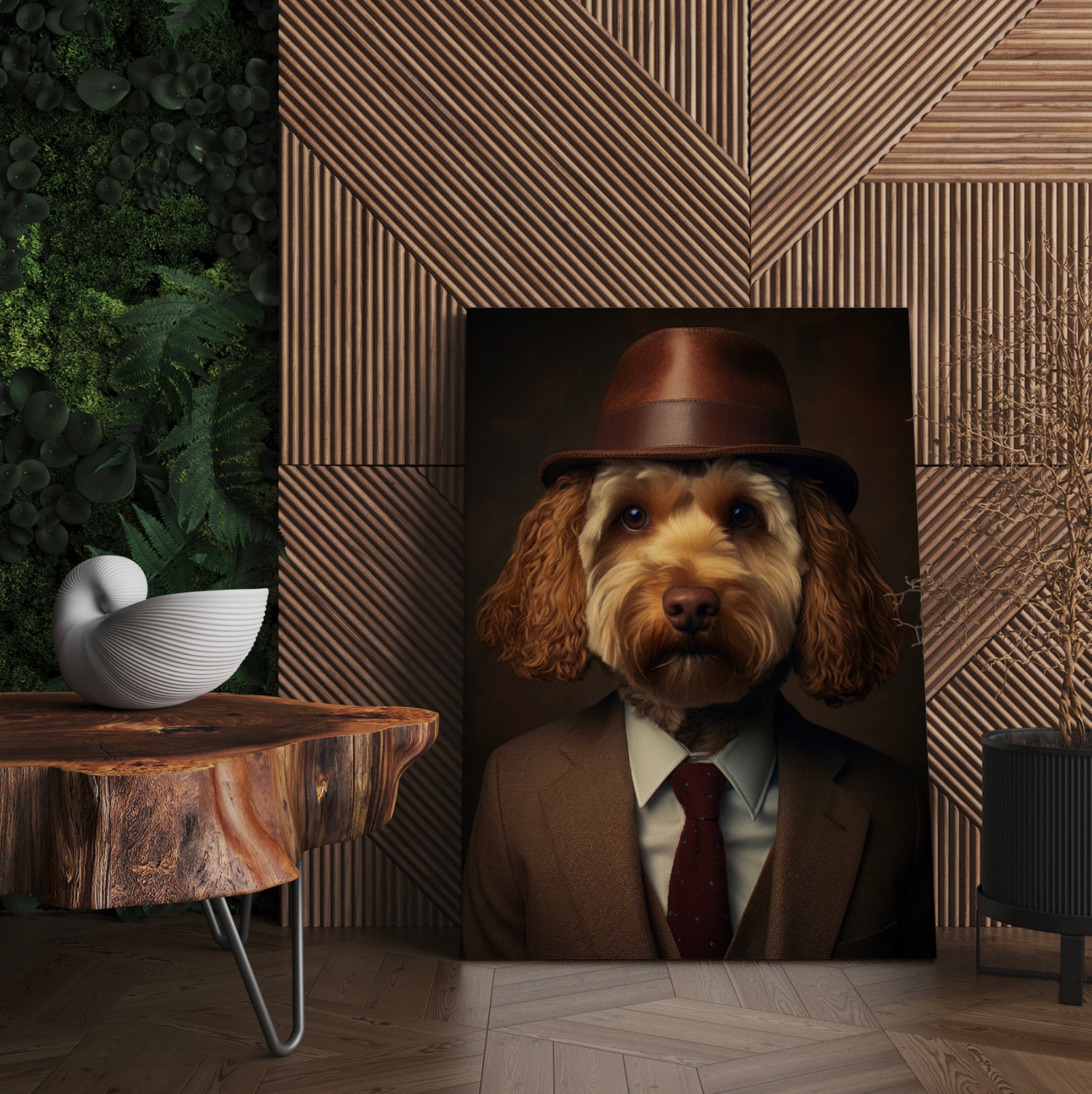 Cockapoo Dog Picture. Suit and Hat. Wall Art. DIGITAL DOWNLOAD Jpg ...