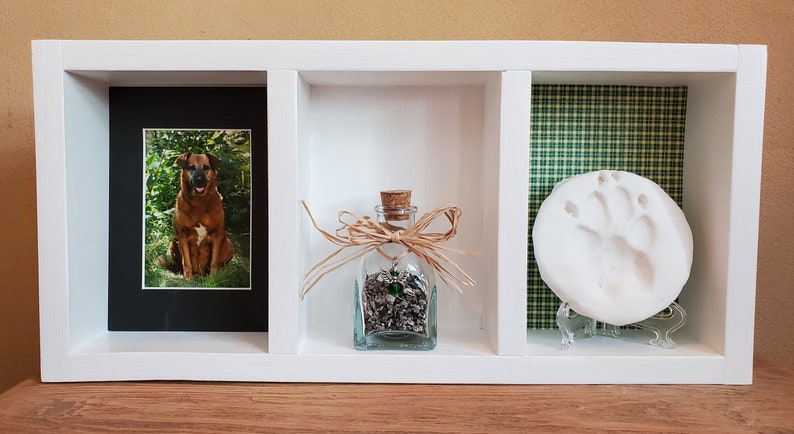 Small Personalized Pet Memorial Shadow Box Ashes Fur Pet - Etsy