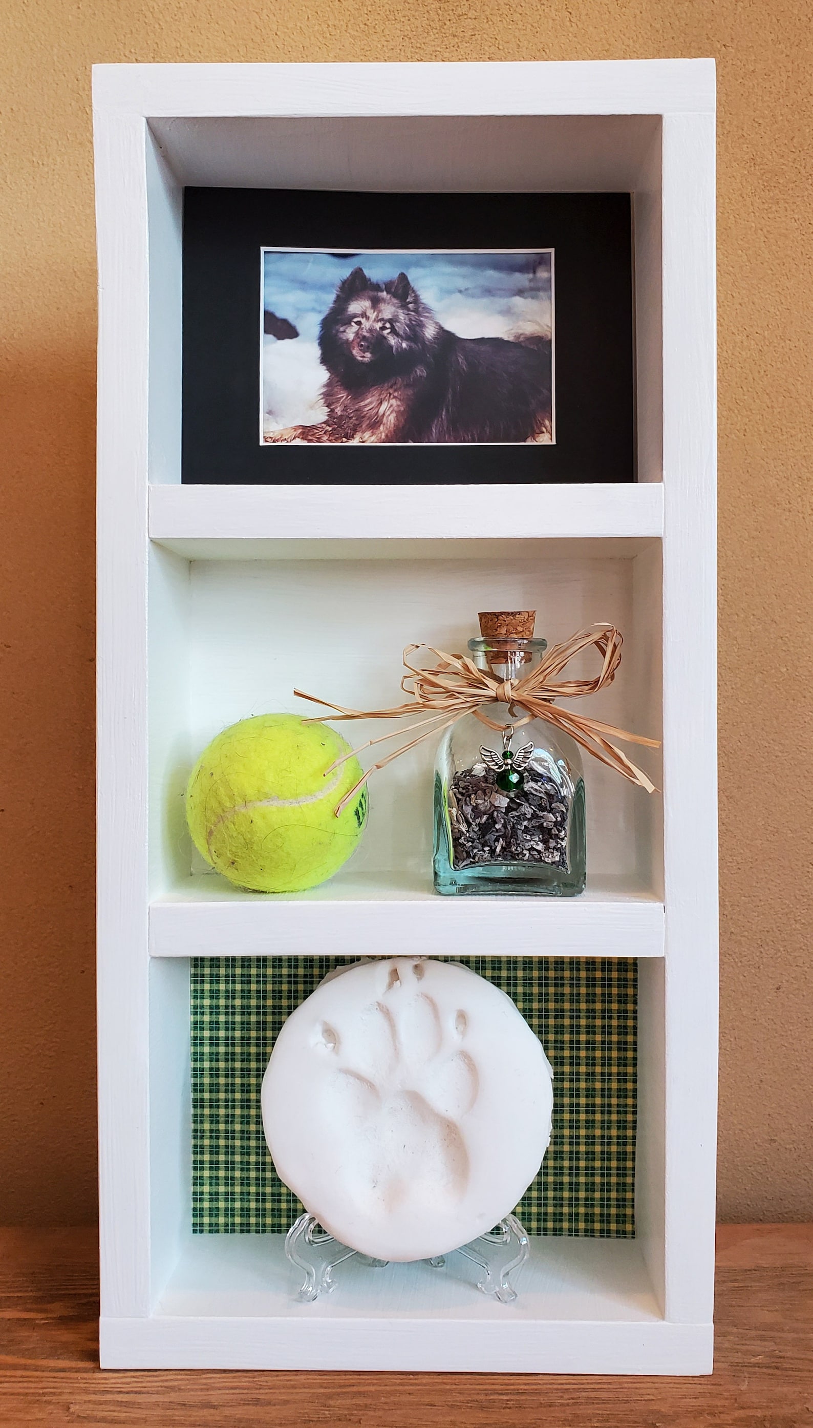 Small Personalized Pet Memorial Shadow Box - Ashes, Fur, Pet Loss Pet ...
