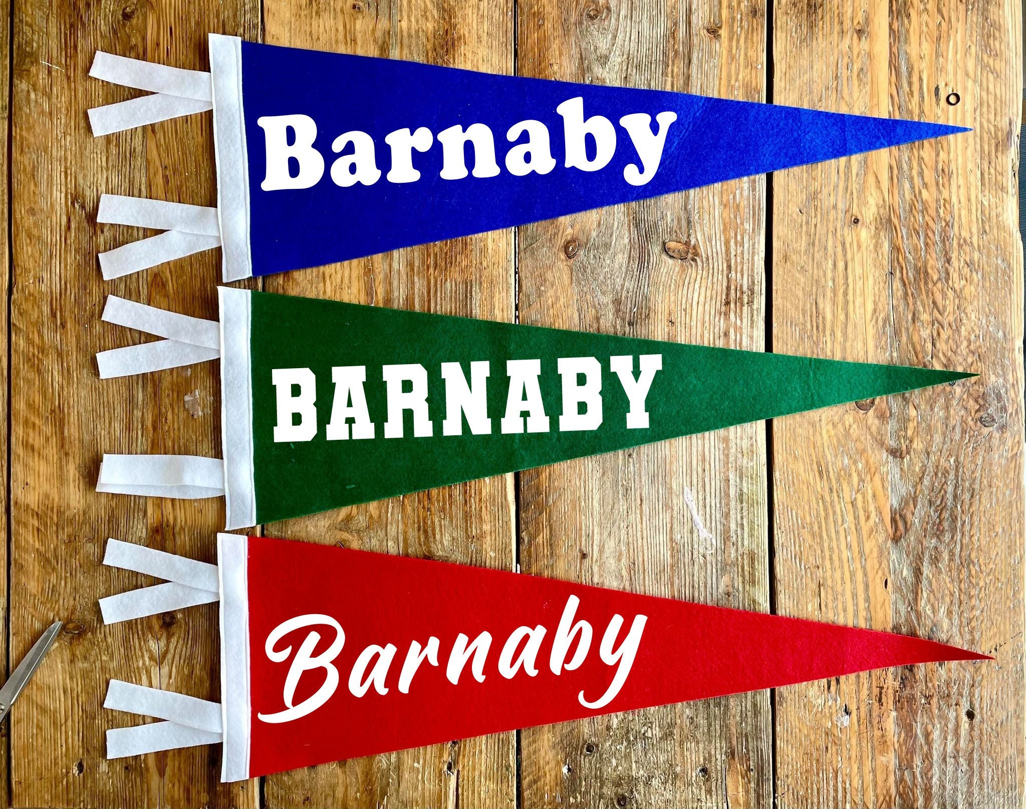 CUSTOM NAME Pennant Flag / felt pennant / wall hanging banner | Etsy