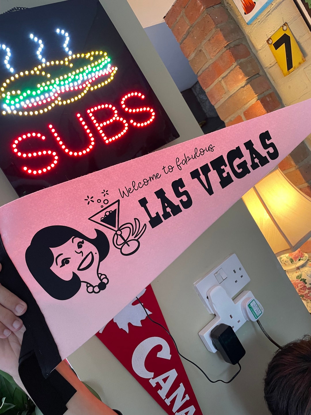 LAS VEGAS Pennant Flag / Felt Pennant / Sin City / Casinos / Fremont ...