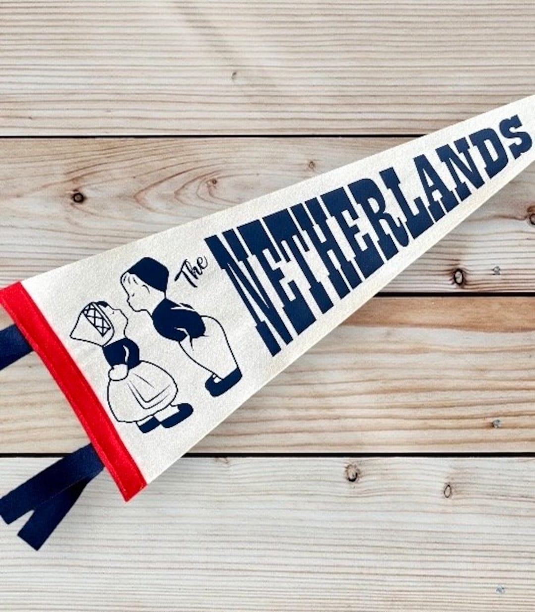 THE NETHERLANDS Felt Pennant Flag / Wall Hanging Banner / Holland ...