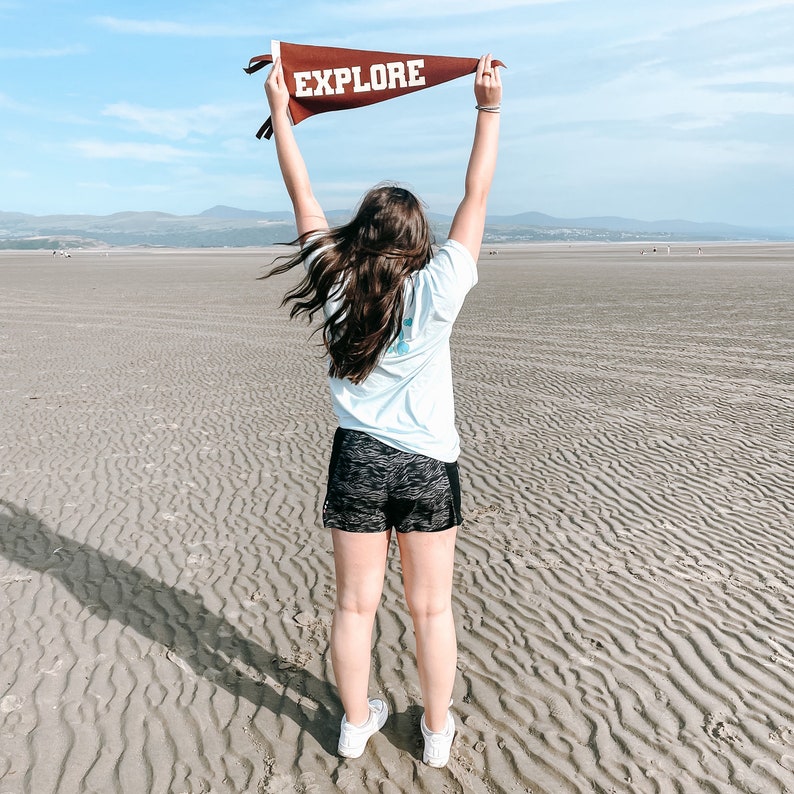 EXPLORE Pennant Flag / Felt Pennant / Wall Hanging Banner / - Etsy