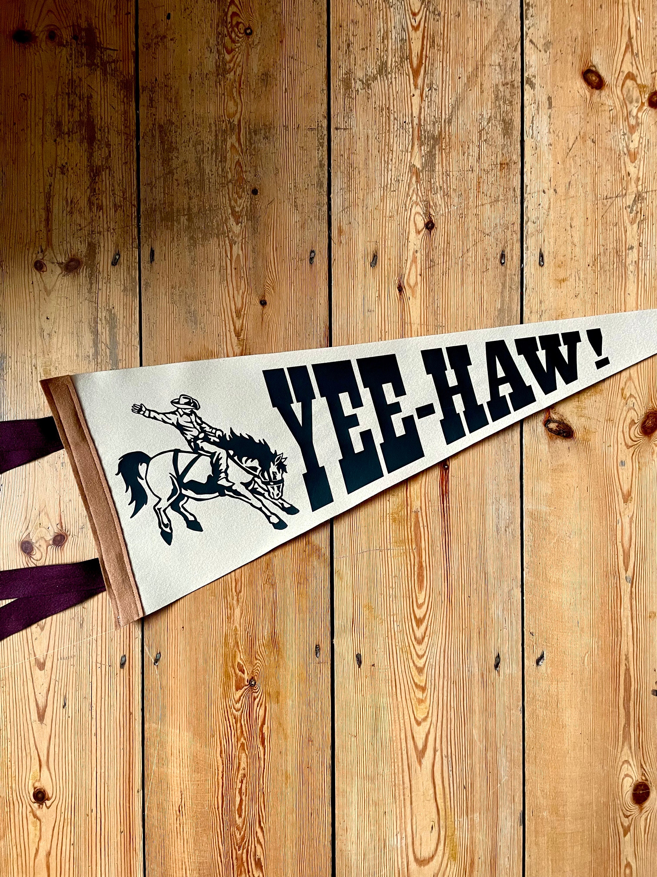 YEE-HAW Cowboy Pennant Flag / Felt Pennant / Country Singer / Cowboy ...
