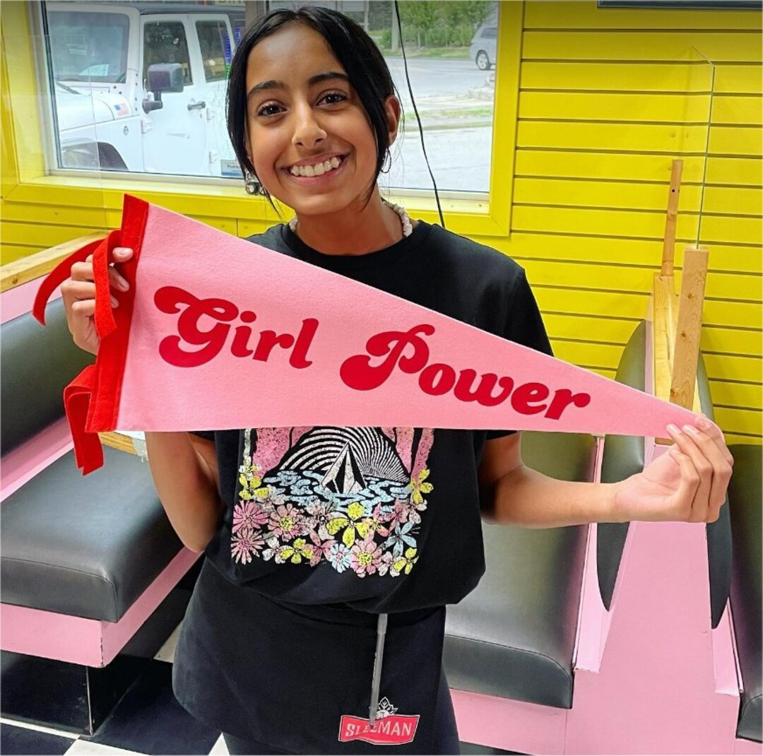 GIRL POWER Pennant Flag / Felt Pennant / Wall Hanging Banner / Gallery ...