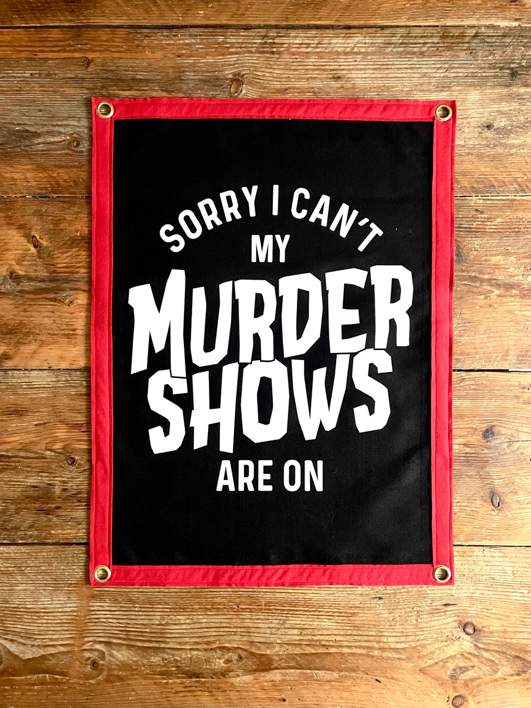 TRUE CRIME Wall Hanging Banner Flag / Gallery Wall Decor / Horror Film ...