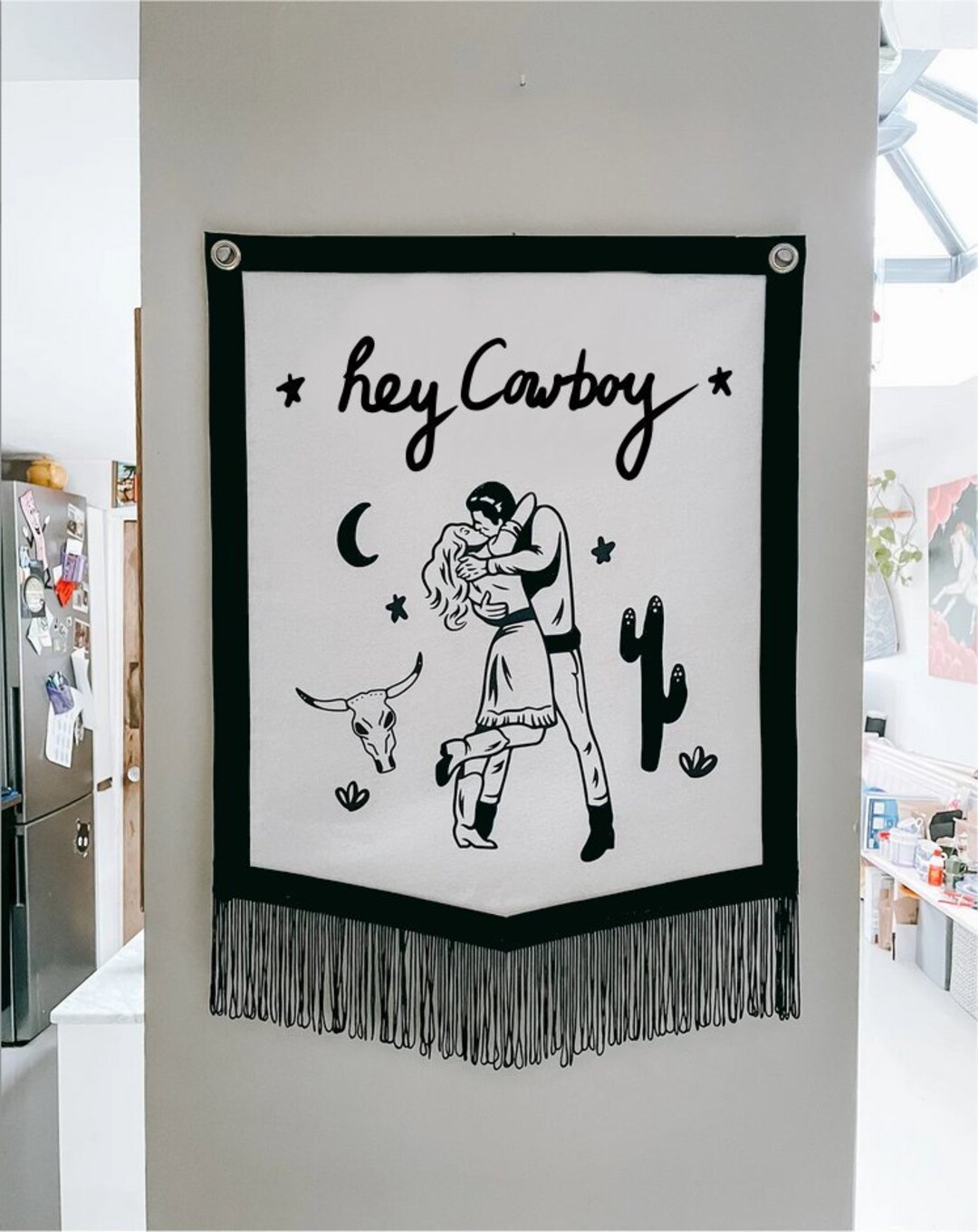 COUNTRY & WESTERN Felt Hanging Banner / Pennant / Country Music Singer ...