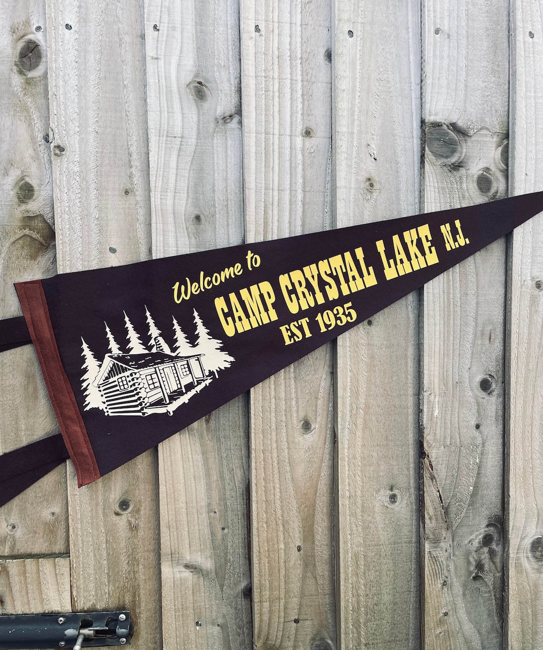Camp Crystal Lake Felt Pennant: Friday the 13th Horror Movie Decor - Etsy