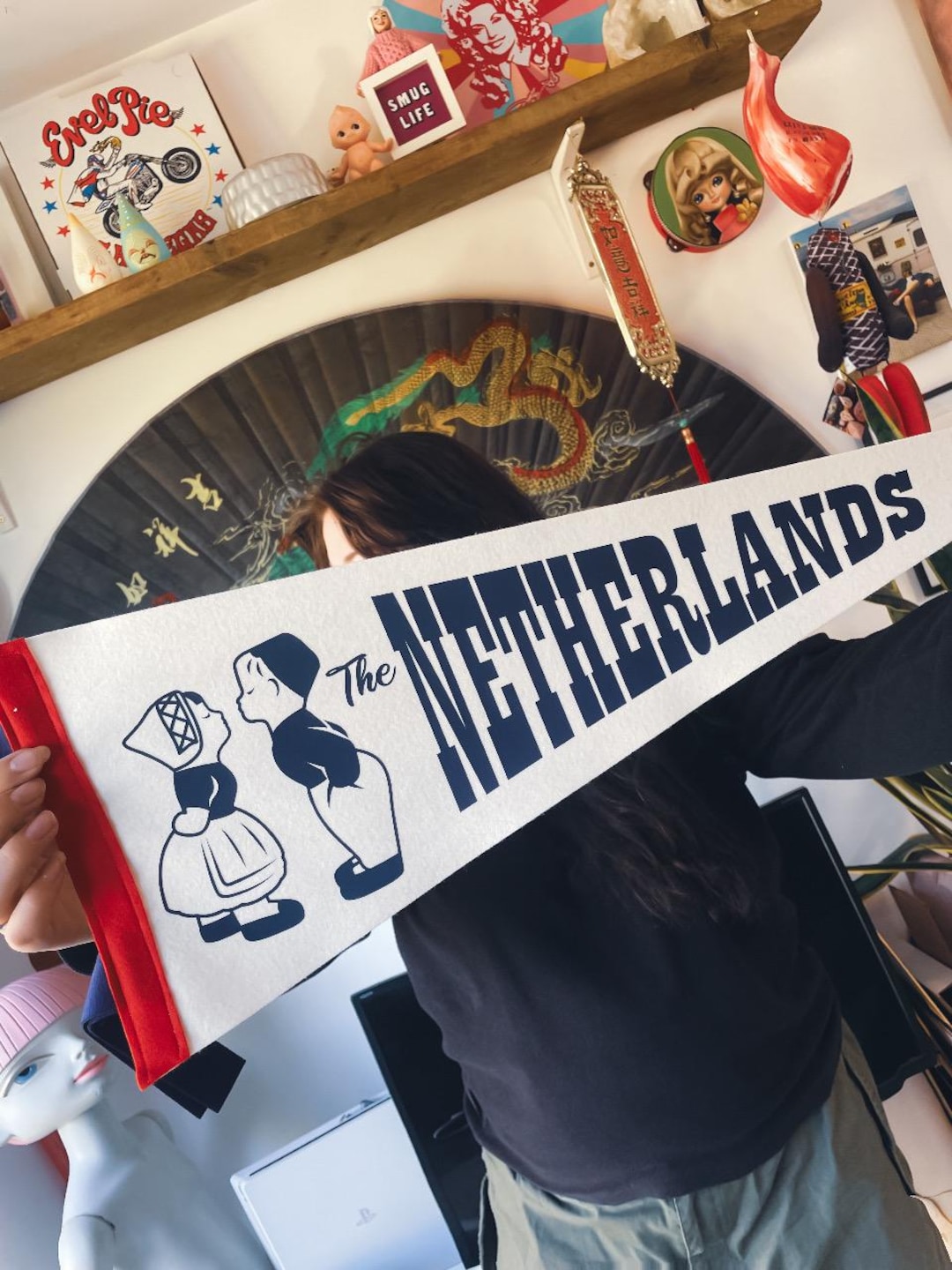 THE NETHERLANDS Felt Pennant Flag / Wall Hanging Banner / Holland ...