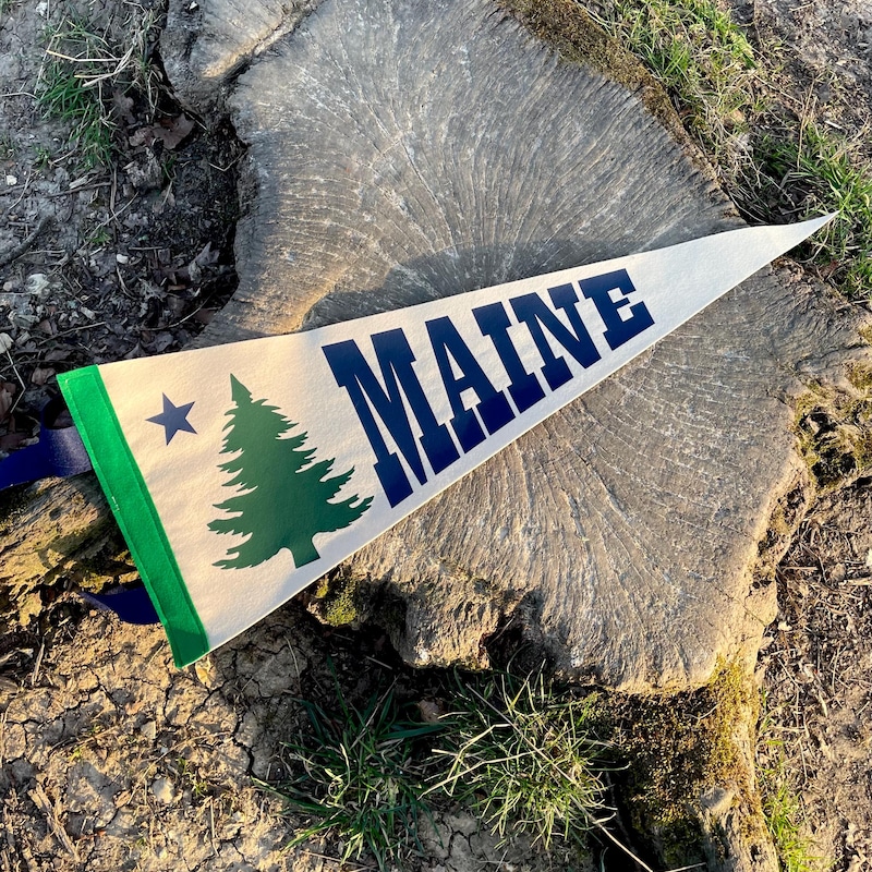 Maine Pennant Flag Decor - Etsy UK
