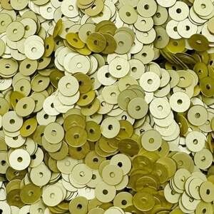Italian Sequins Flat Round #216W Satin Sun Yellow 4mm Andrea Bilics ...