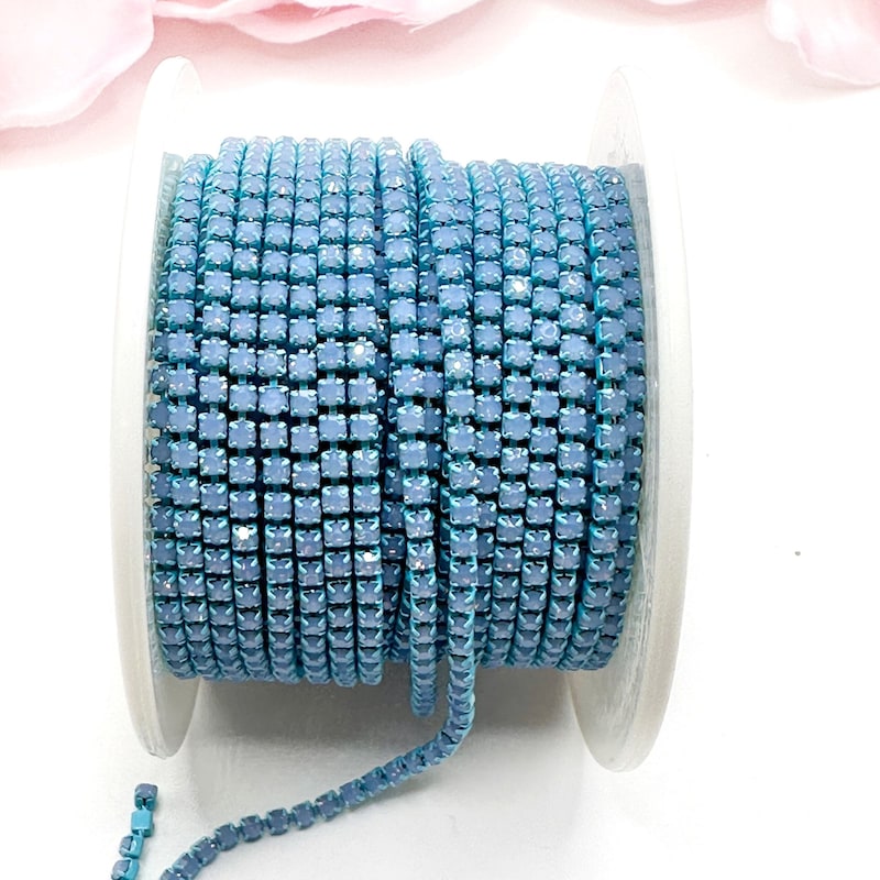 Opal Rhinestone Cup Chain - Etsy