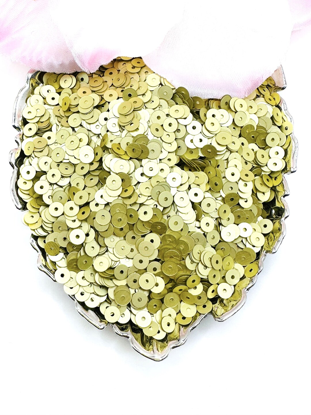 Italian Sequins Flat Round #216W Satin Sun Yellow 4mm Andrea Bilics ...