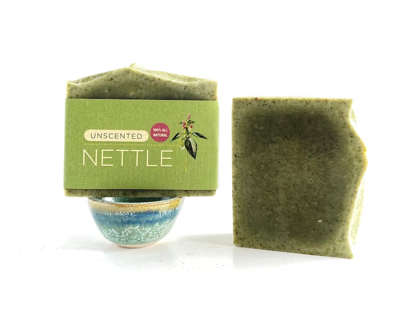 Unscented Irish Nettle Soap - All Natural, Soothing Mint Scented ...