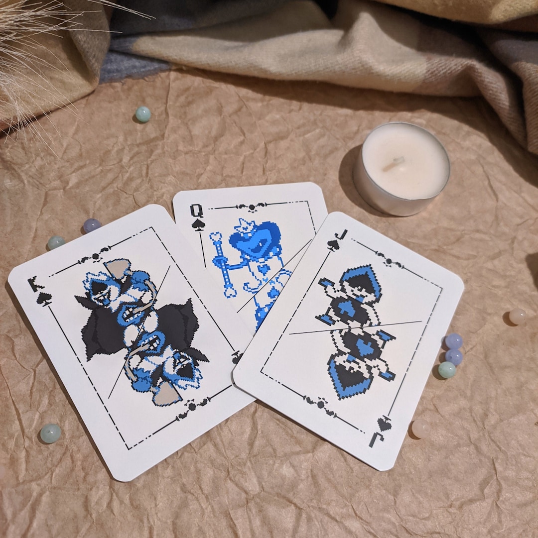 Deltarune Poker Cards Deltarune Poker Deck Deltarune Black and White ...