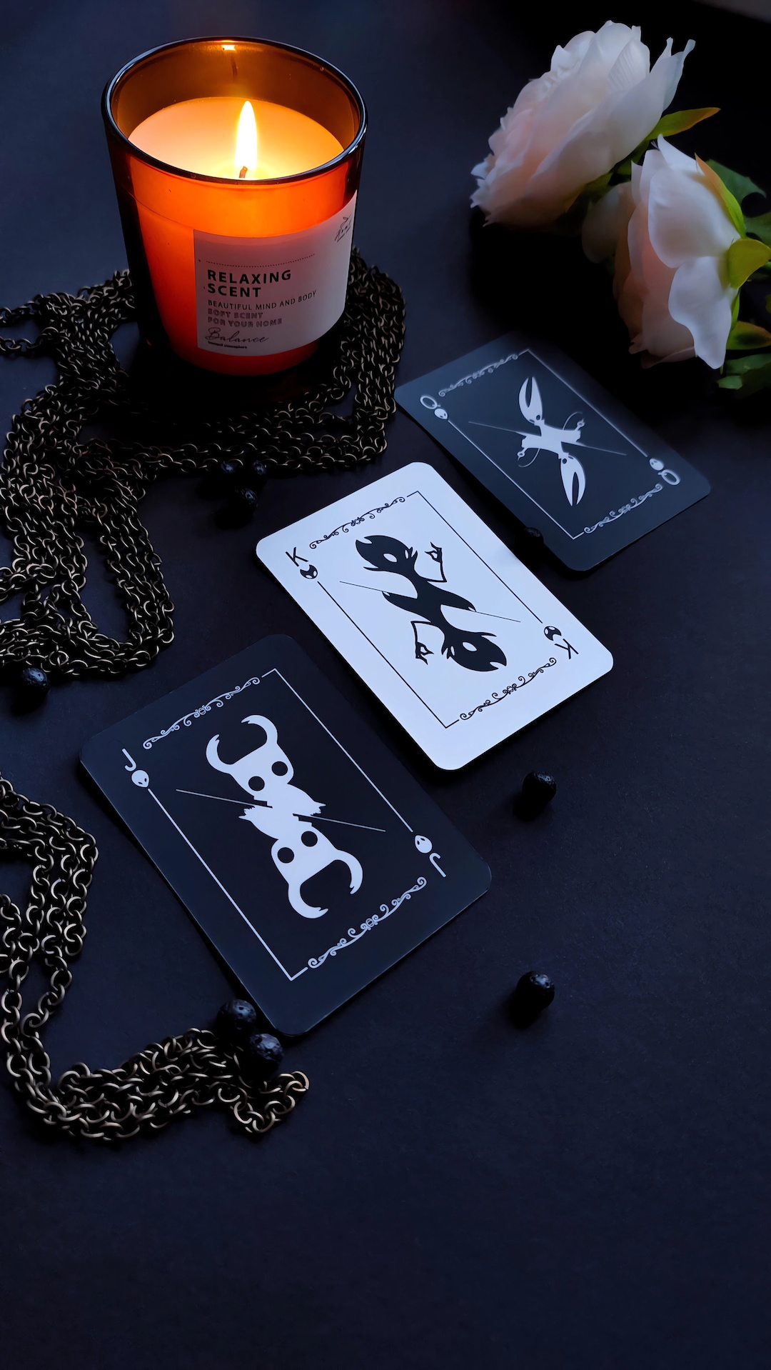 Hollow Knight Poker Deck Black and White With Handmade Velvet Bag - Etsy
