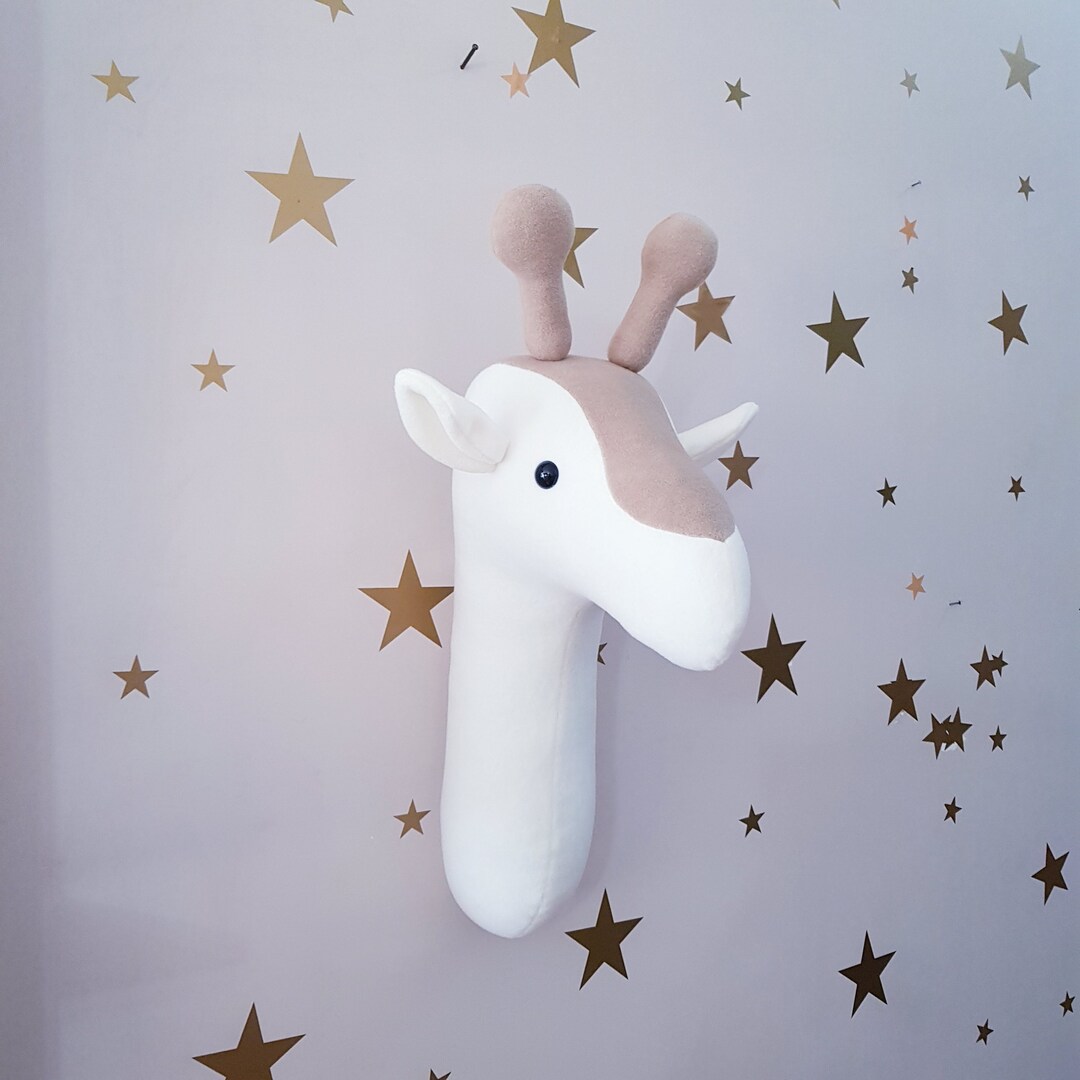 Giraffe Head, Stuffed Giraffe Head Wall Decor, Giraffe Decoration for ...