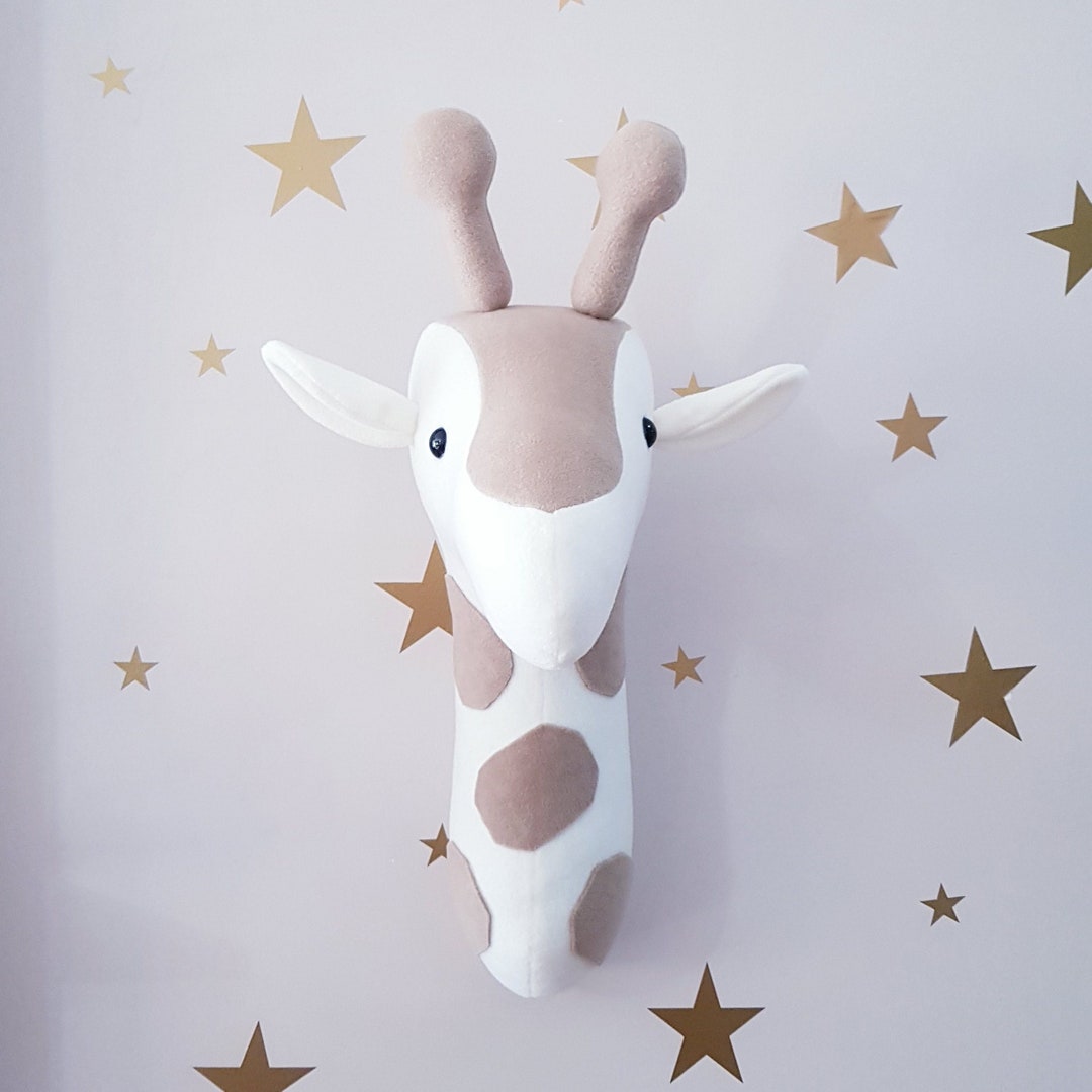 Giraffe Wall Head, Giraffe Faux Taxidermy, Safari Nursery Decor ...