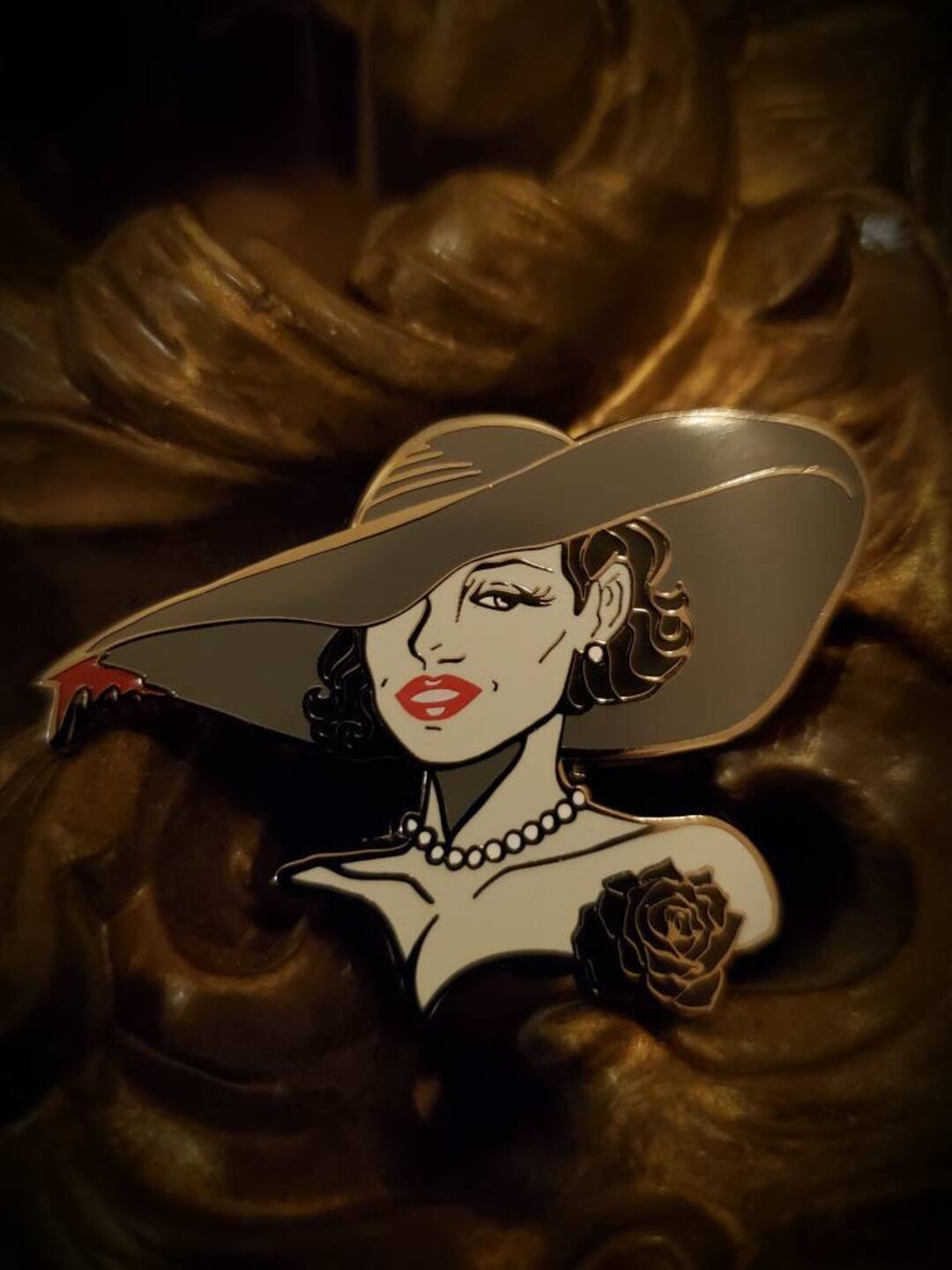 RESTOCKED!* Resident Evil Enamel Pin - Lady Dimitrescu - Etsy UK