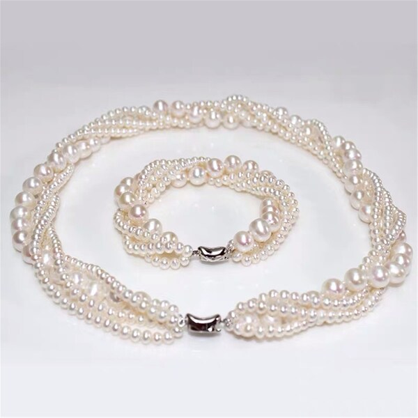 Pearl Twist Necklace Etsy