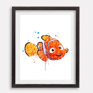 Finding Nemo Art Print Watercolor Printable Finding Nemo Poster Nursery ...