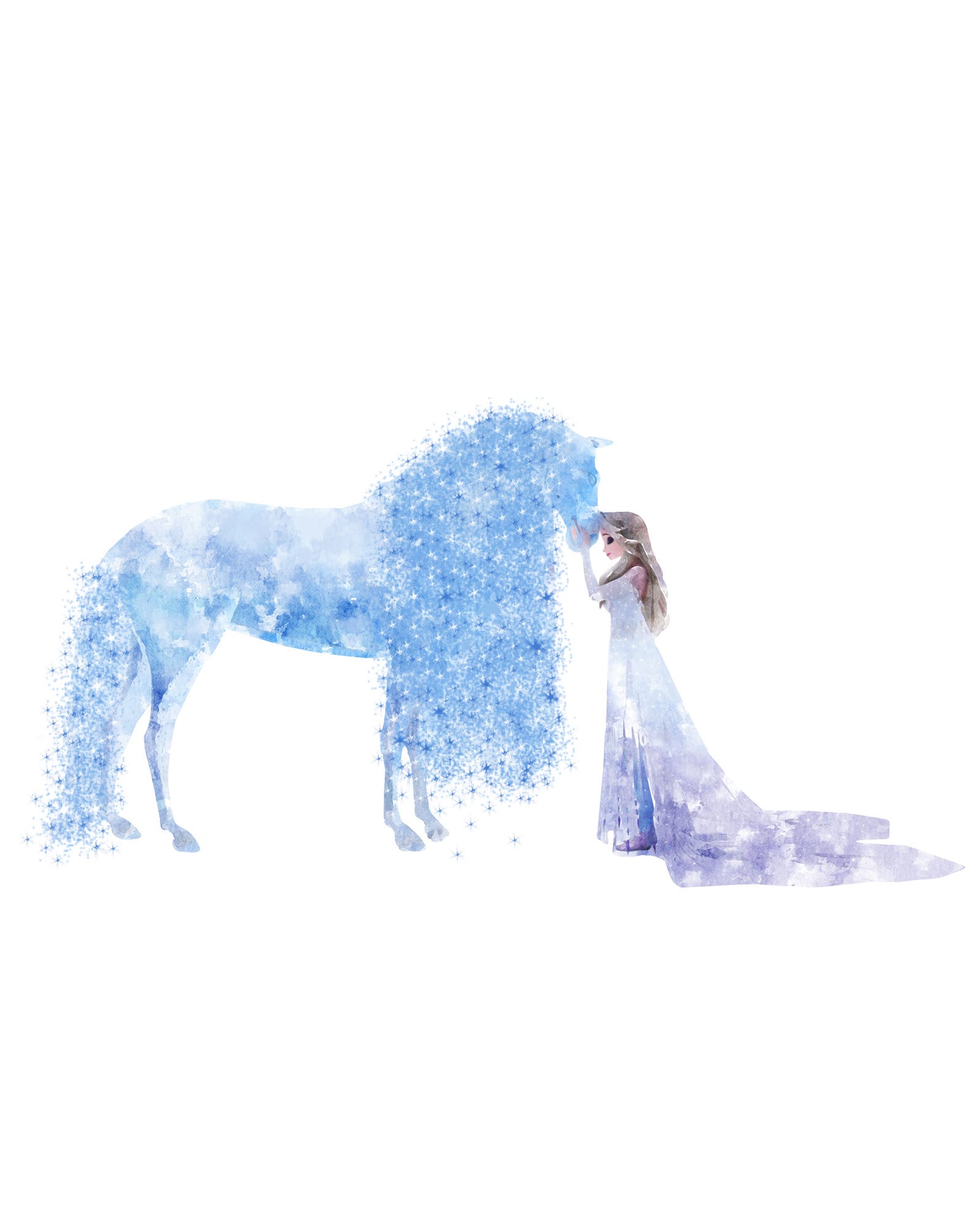 Frozen Watercolor, Princess Elsa Poster, Frozen Art Print, Princess ...