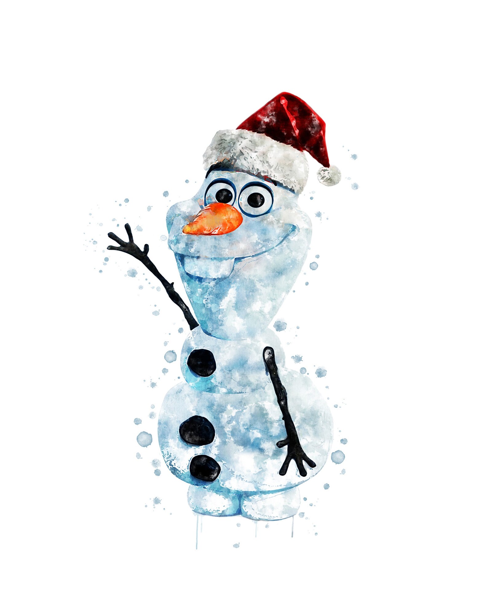 Frozen 2 Olaf Watercolor Art Print Printable Poster Frozen - Etsy