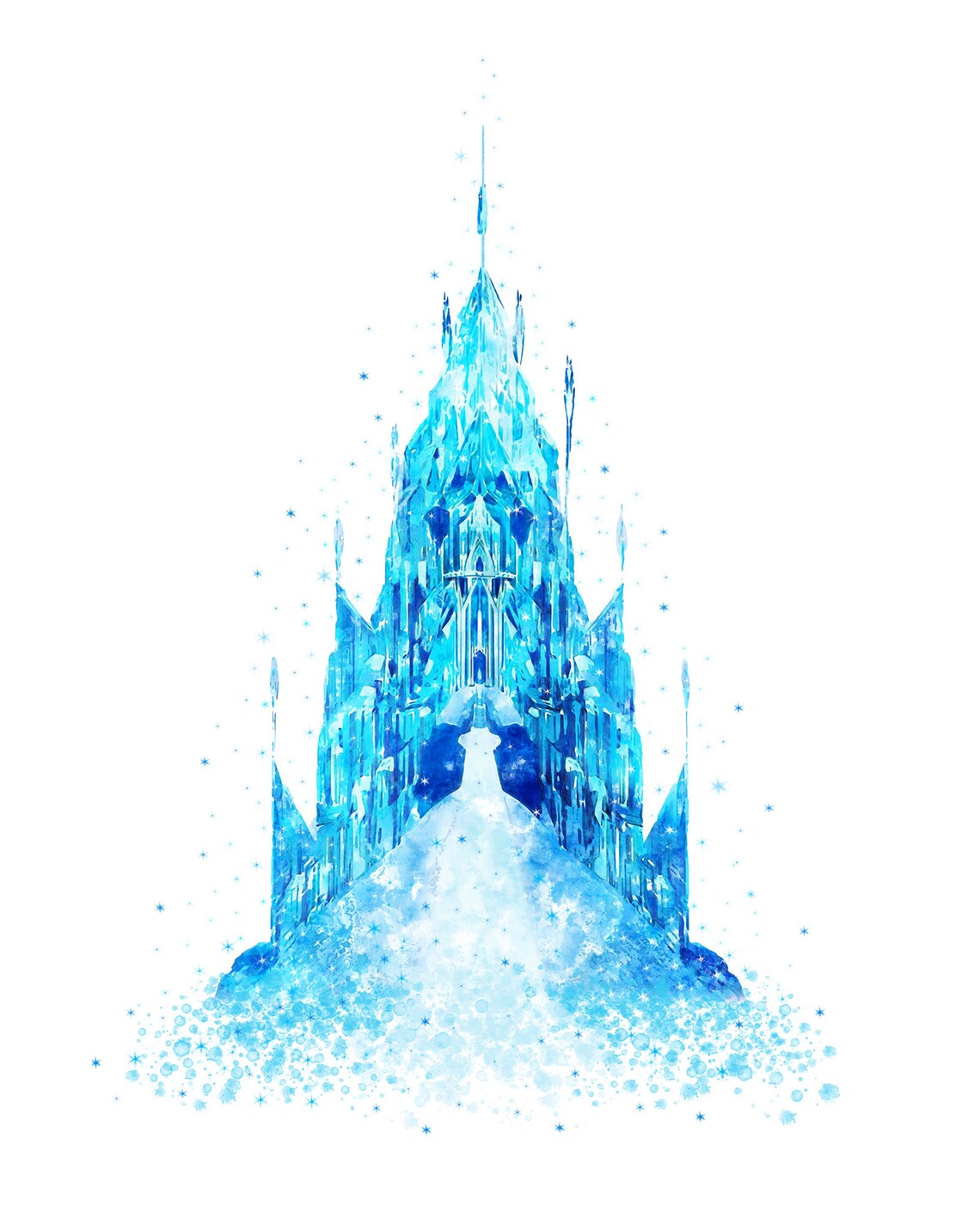 Frozen Wash Drawing Wall Decor Set6 Frozen Elsa Anna Aquarelle Poster ...