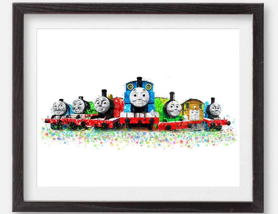 Thomas and Friends Watercolor Art Print Poster Thomas Printable Train ...