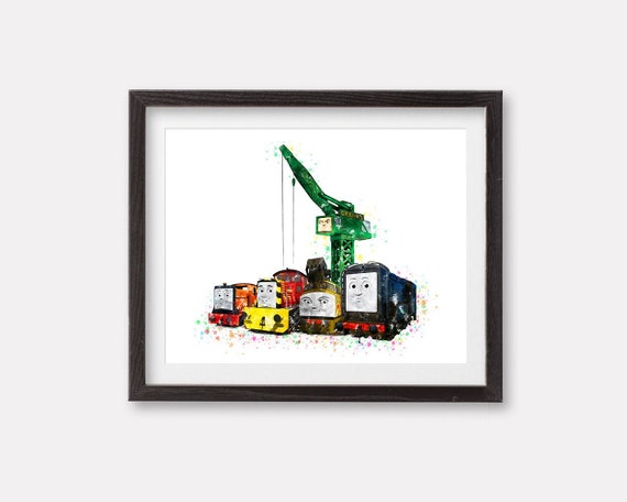 Thomas and Friends Art Print Watercolor Poster Thomas Diesel10 - Etsy
