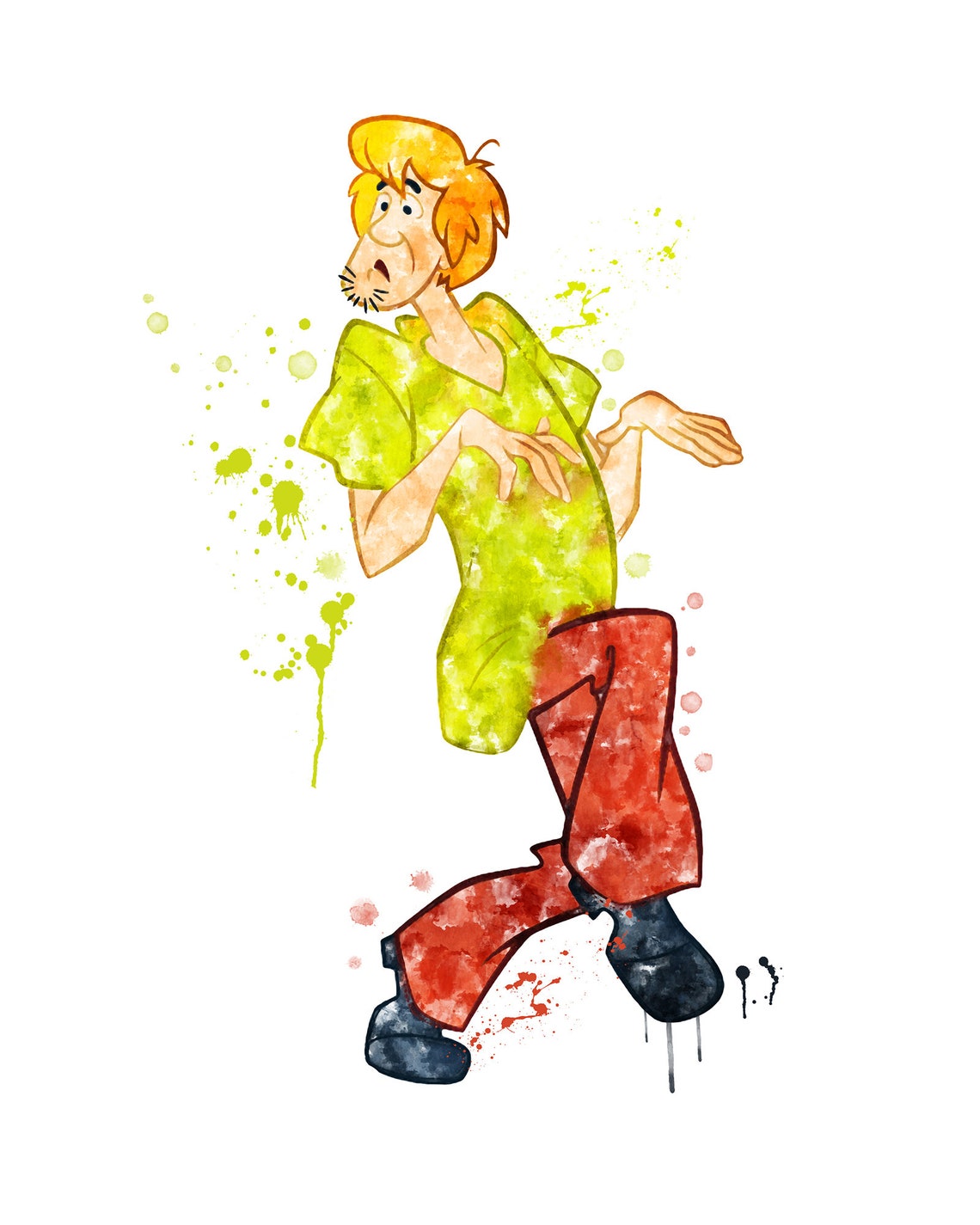 Scooby Doo Art Print Watercolor Printable Poster Set 6 Scooby | Etsy