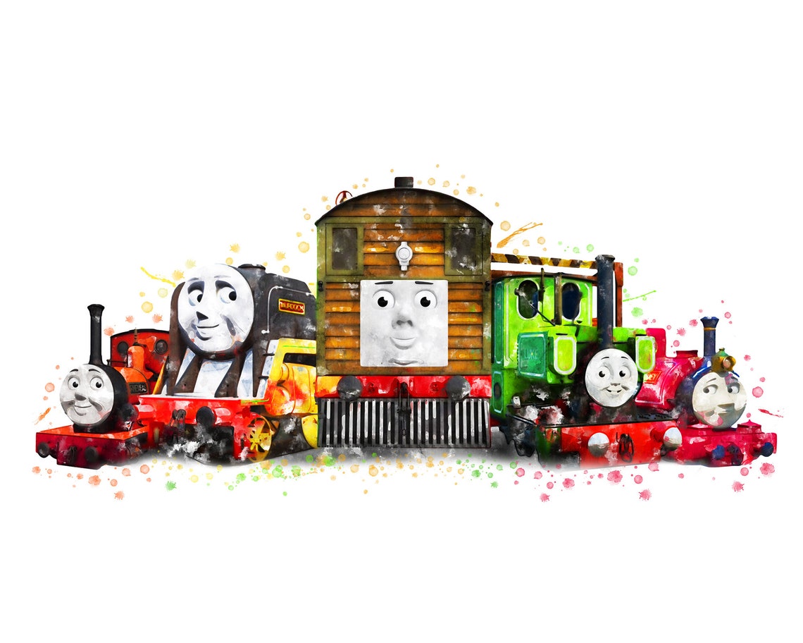 Thomas and Friends Watercolor Art Print Thomas Poster Tank - Etsy