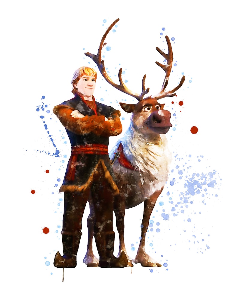 Frozen 2 Watercolor Kristoff Art Print Printable Poster Frozen - Etsy