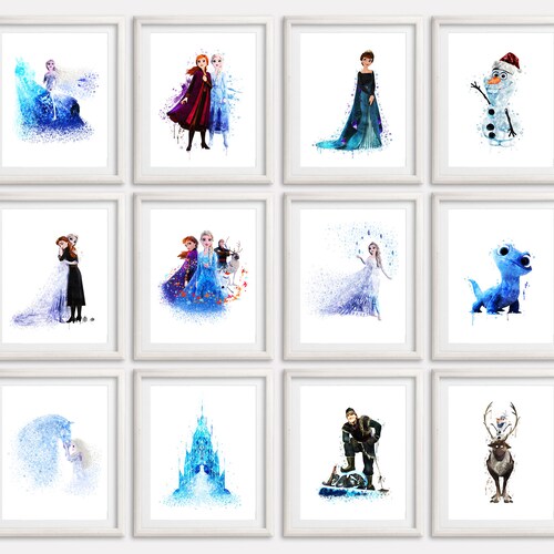 Frozen Watercolor Princess Elsa Poster Frozen Art Print - Etsy