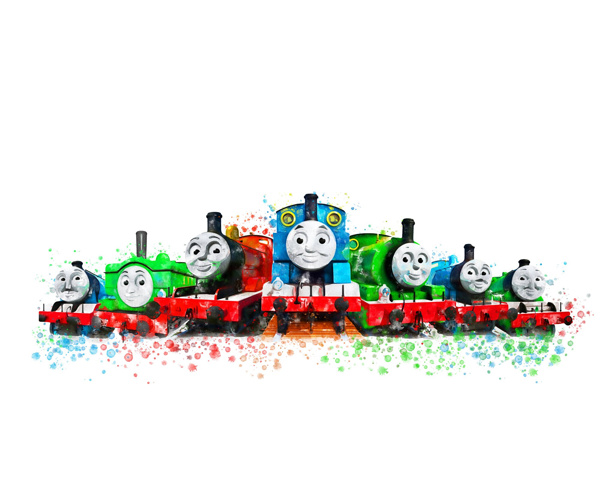 Thomas and Friends Watercolor Art Print Thomas Poster Tank - Etsy UK
