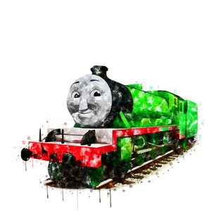 Thomas and Friends Set 9 Print Thomas Poster Tank Engine Watercolor ...