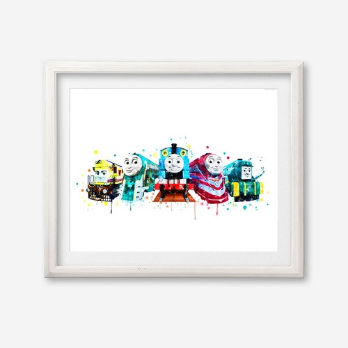 Thomas and Friends Watercolor Art Print Thomas Poster Tank - Etsy